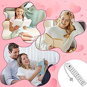 Quimoy Bookmark,Cute Metal Bookmarks for Women with Chain,Book Marks for Book Lovers Teachers Students Summer Back to School New Year Retirement Birthday Gifts Christmas Stocking Stuffers