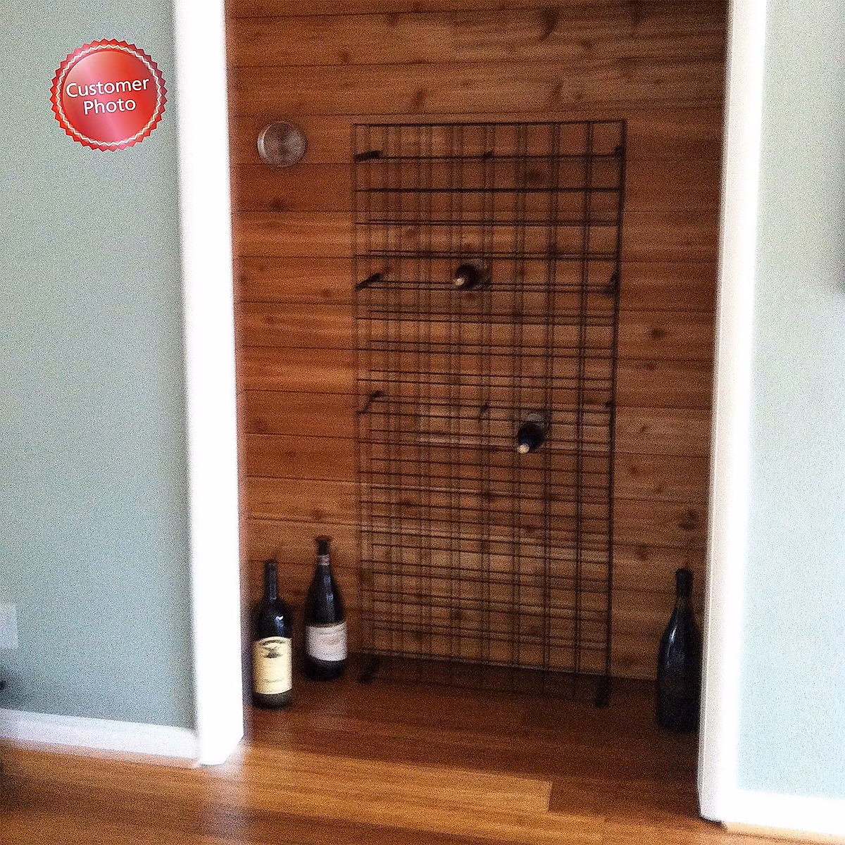 Wine Enthusiast 144 Bottle Tie Grid, Black