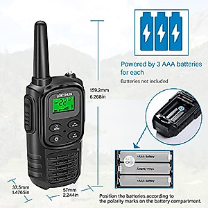 LOKSHUN Walkie Talkies for Adults Long Range with 22 FRS Channels,X1 Walkie Talkie Up to 5 Miles with Earpieces VOX Auto Squelch,Professional Walkie Talkies for Kids Gift Family Hiking Camping(2 Pack)