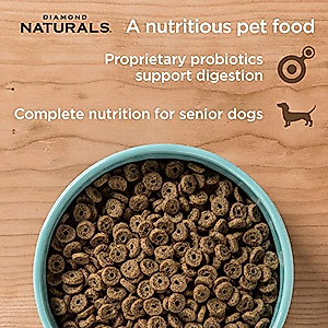 Diamond Naturals Senior Real Meat Recipe Natural Dry Dog Food With Real Cage Free Chicken, 35Lb