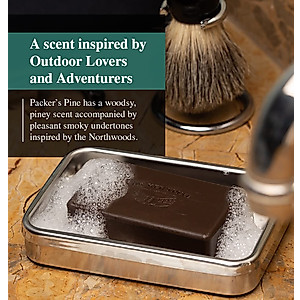 Packer's Pine Tar Soap | The Original Mens Body Soap Made With Natural Pine Tar and Pine Oils | All Natural Mens Soap Bar & Camping Soap | Paraben, Sulfate, and Creosote Free Soap - (3 Pack)