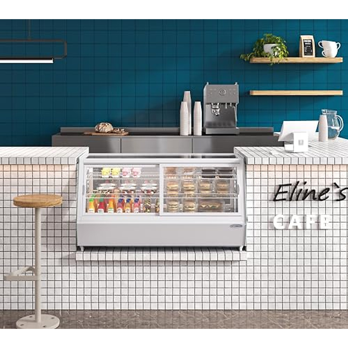 KoolMore CDC-250-WH 48 in. Self-Service Countertop Bakery Display Refrigerator in White