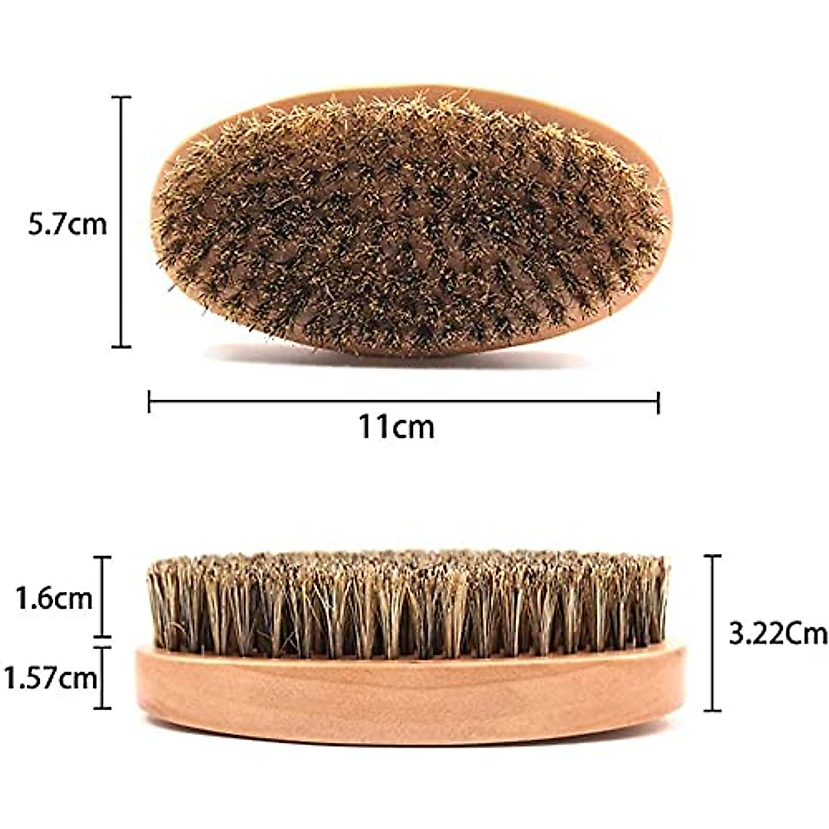 Personalized Beard Brush for Men, Engraved Pure Boar Bristles Pocket Beard Brush, Handle Made in Solid Wood with Firm Bristles to Tame and Soften Your Beard Hair for Healthier and Softer Beard