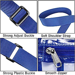 HULISEN Clear Crossbody Purse Bag, Stadium Approved, with Extra Inside Pocket