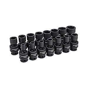 GEARWRENCH 15 Piece 3/8inch Drive 6 Point Universal Impact Socket Set, Metric - 84918N