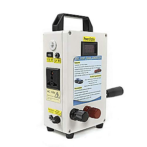 Hand Crank Generator, 150W Portable Generator Hand Crank Charger Generator Emergency Power Supply USB Vehicle Charging Generator for Outdoor Travel Camping Hiking