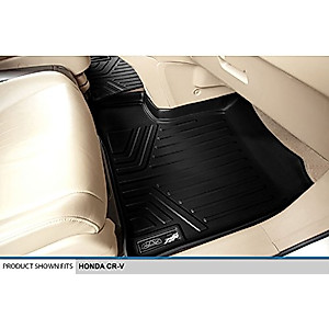 MAXLINER Floor Mats 2 Row Liner Set Black for 2007-2011 Honda CR-V