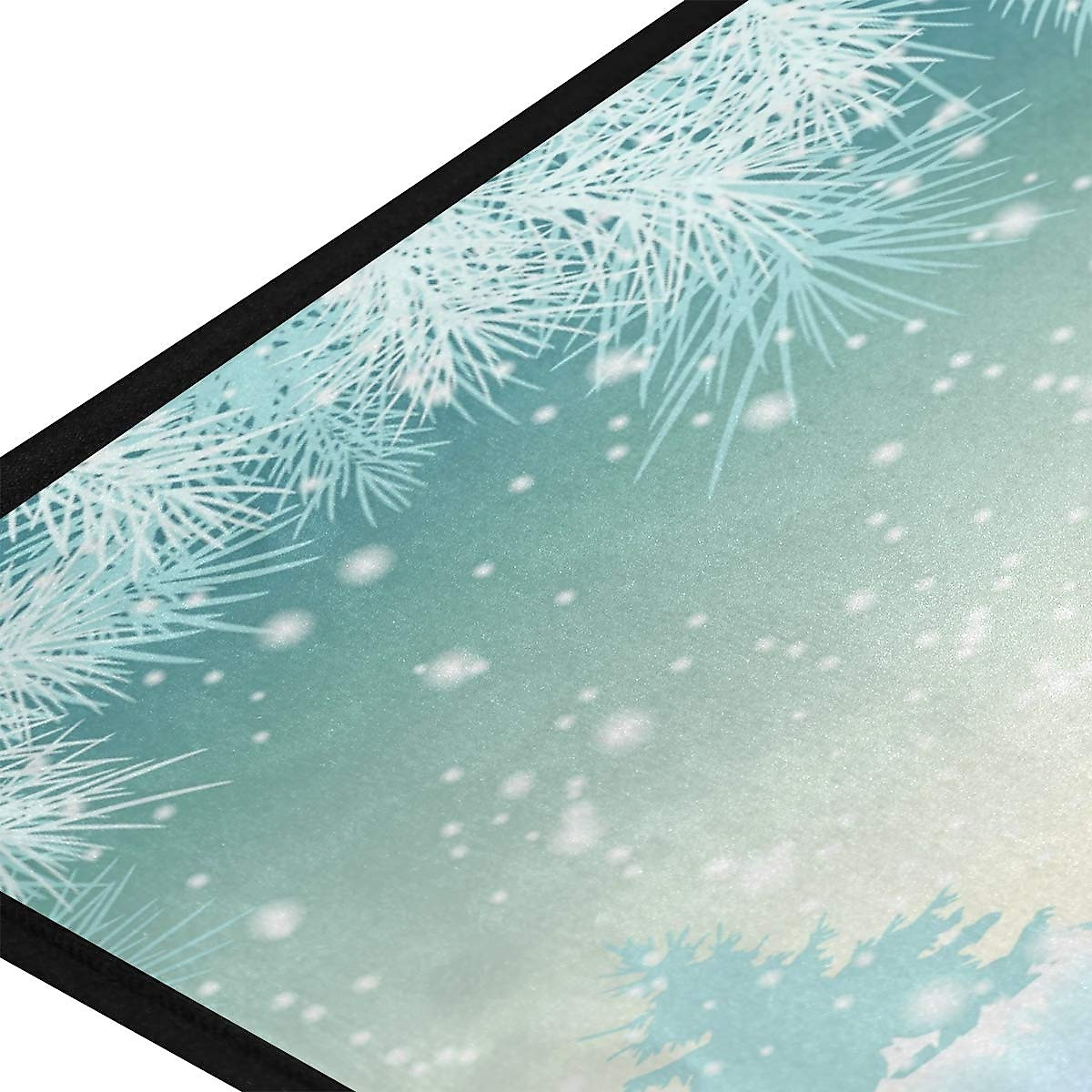 Christmas Gnome Standing Snowfall Winter Kitchen Rugs Non-Slip Kitchen Mats Bath Runner Rug Doormats Area Mat Rugs Carpet for Home Decor 39" X 20"