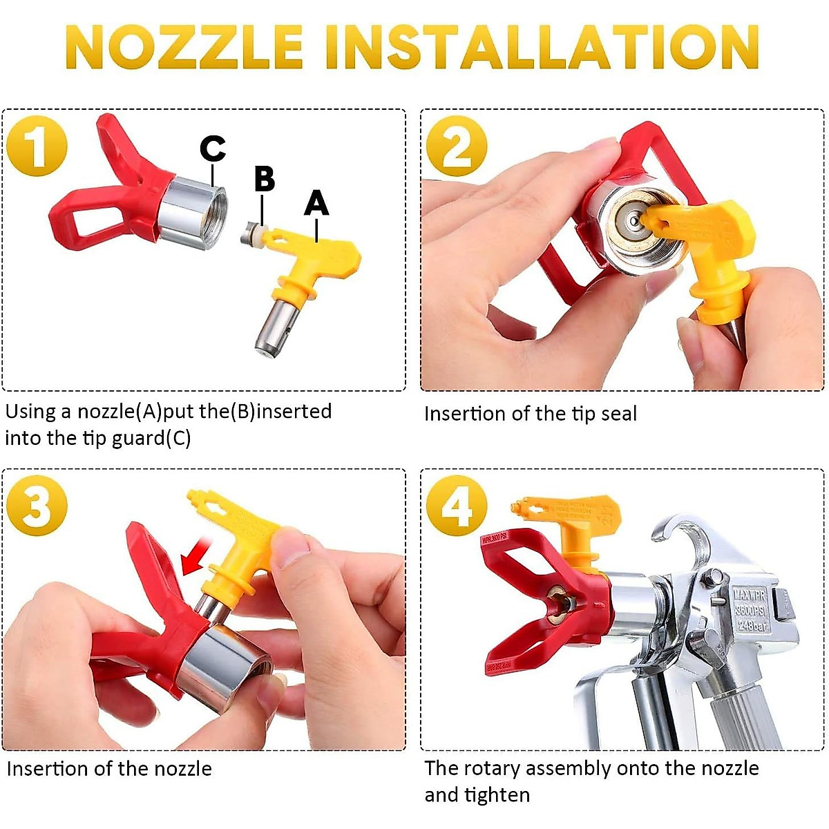 Reversible Airless Spray Tips for Airless Paint Sprayer (109)