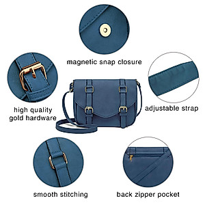 Scarleton Crossbody Bags for Women, Purses for Women, Handbags for Women, Mothers Day Gifts Purse w/Decorative Belt, H172519 - Blue