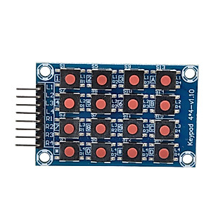 haillusty Upgrade Your Electrical with Keyboard MCU Module: 8-Pin Expansion Board 4x4 Array Keypad Button Matrix Controller Programmable DIY Microcontroller Kit for External Keyboard Interface
