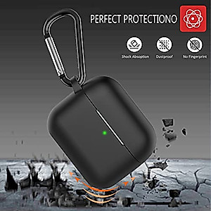 Coffea for AirPods 3 Case, Protective Silicone Case Cover with Keychain for Apple AirPods 3rd Generation 2021, [US Patent Registered] - Black