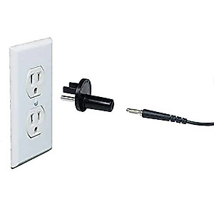 Static Care Banana Jack Outlet Plug Adapter with ESD Anti Static Wrist Strap Set 12' Coil Cord - Universal Ground 3 Prong USA Adapter
