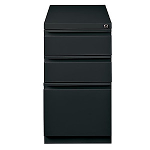 Hirsh Industries 3 Drawer Mobile File Cabinet File in Black