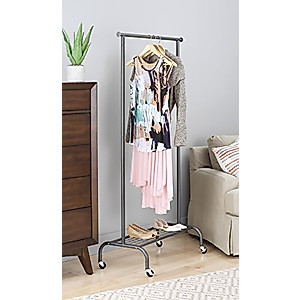 Whitmor Garment Rack, Gunmetal Grey