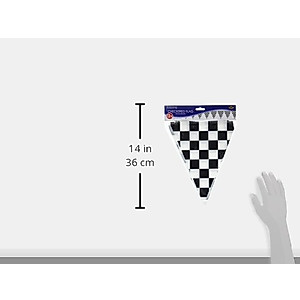 Checkered Pennant Banner Party Accessory (1 count) (1/Pkg)