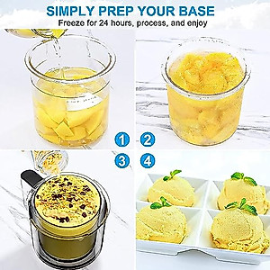 EVANEM 2/4/6PCS Creami Deluxe Pints, for Ninja Pints with Lids,16 OZ Ice Cream Pint Containers Reusable,Leaf-Proof for NC301 NC300 NC299AM Series Ice Cream Maker,Green-4PCS