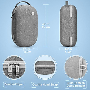 Aubika for Meta/Oculus Quest 2 Case, Hard Carrying Travel Case Custom Inlay Storage, Stash Headset and VR Accessories(Grey)