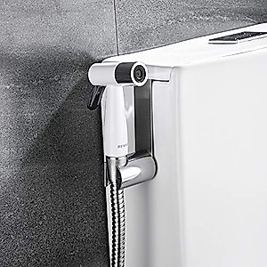Handheld Bidet Sprayer for Toilet,REWEE White Color Plastic Bidet Attachment for Toilet,Cloth Diaper Bidet Toilet Sprayer