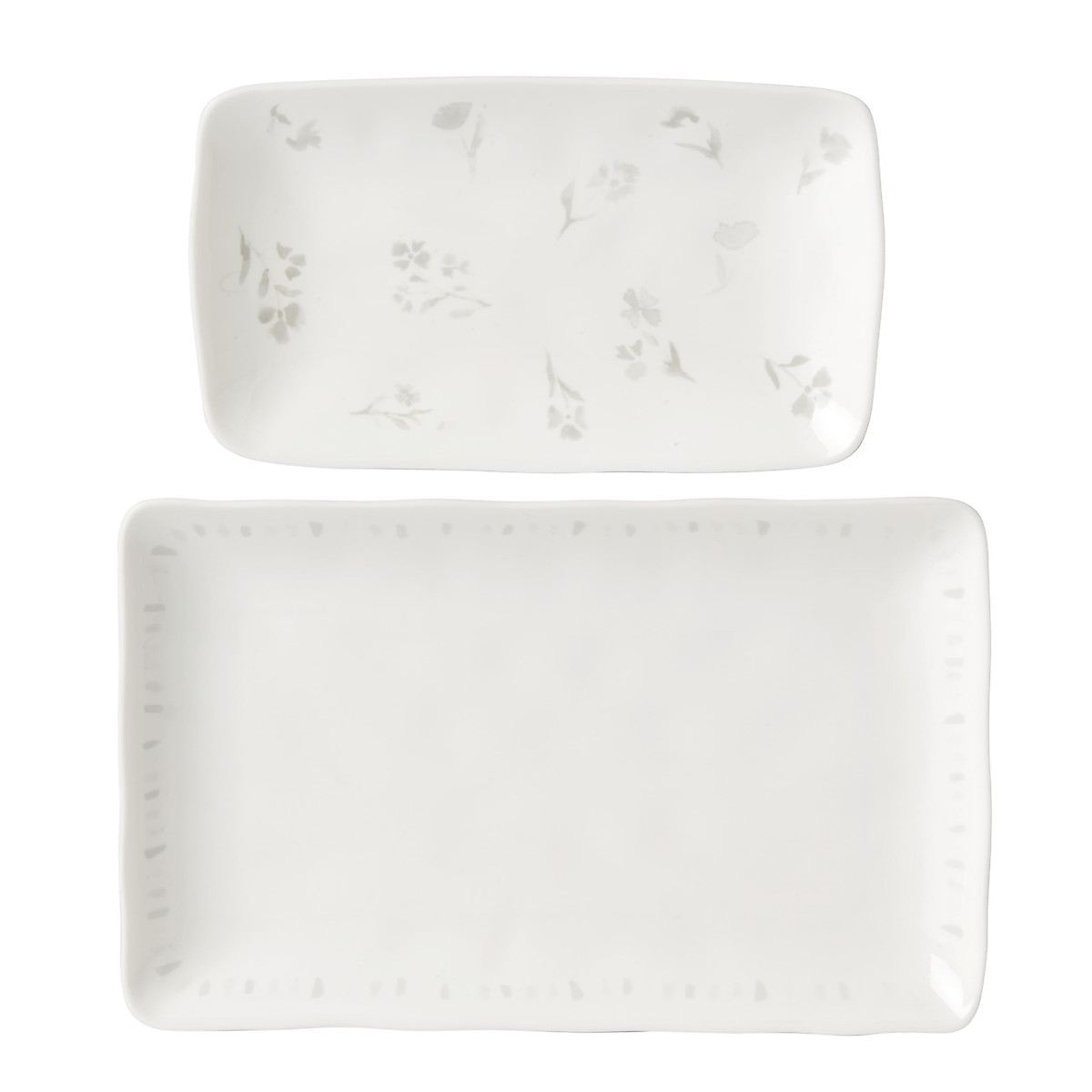 Lenox Oyster Bay 2-Piece Nesting Serving Platters, 3.40 LB, White