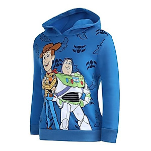 Disney Toy Story Woody and Buzz Lightyear Boys Pullover Hoodie for Toddler, Little and Big Kids