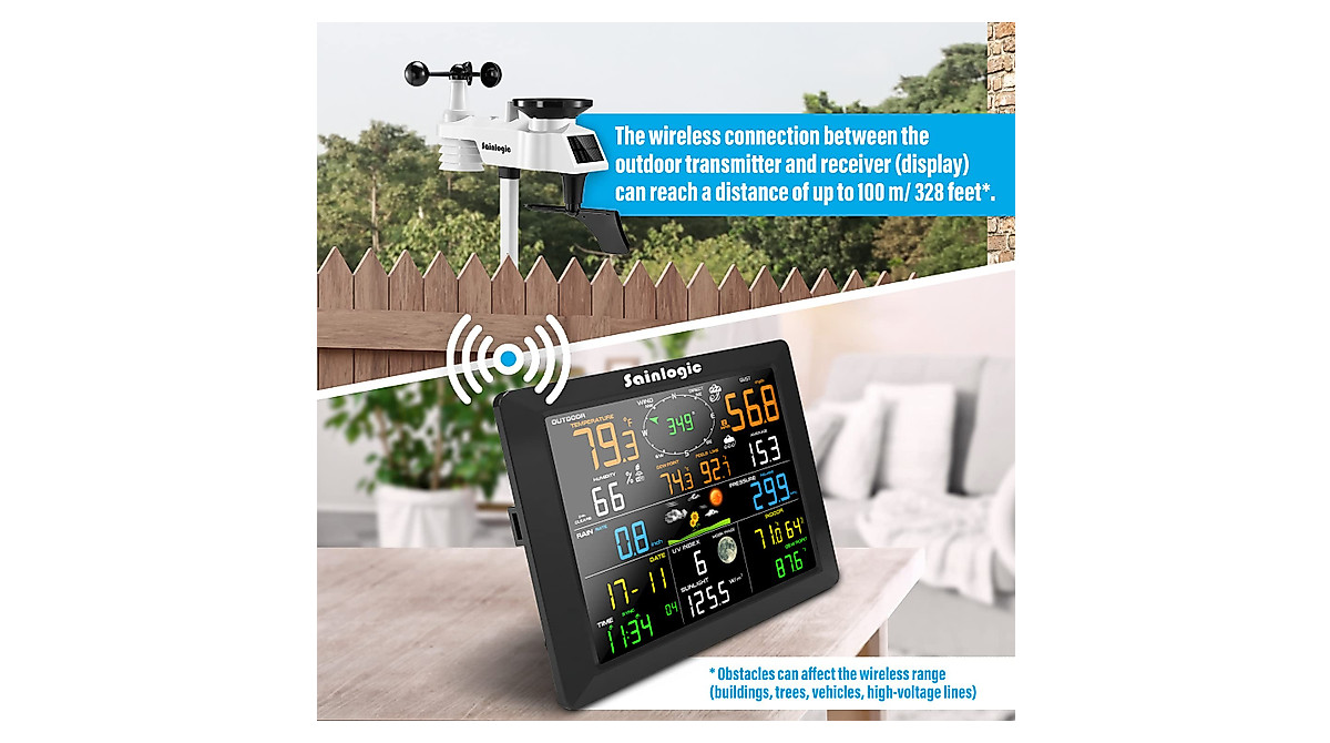 Sainlogic WiFi Weather Station - Accurate & Large Display