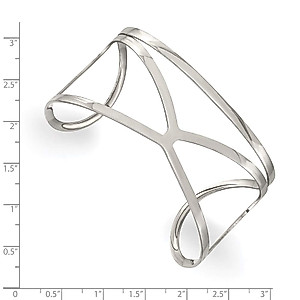 Stainless Steel Polished Cuff Bangle