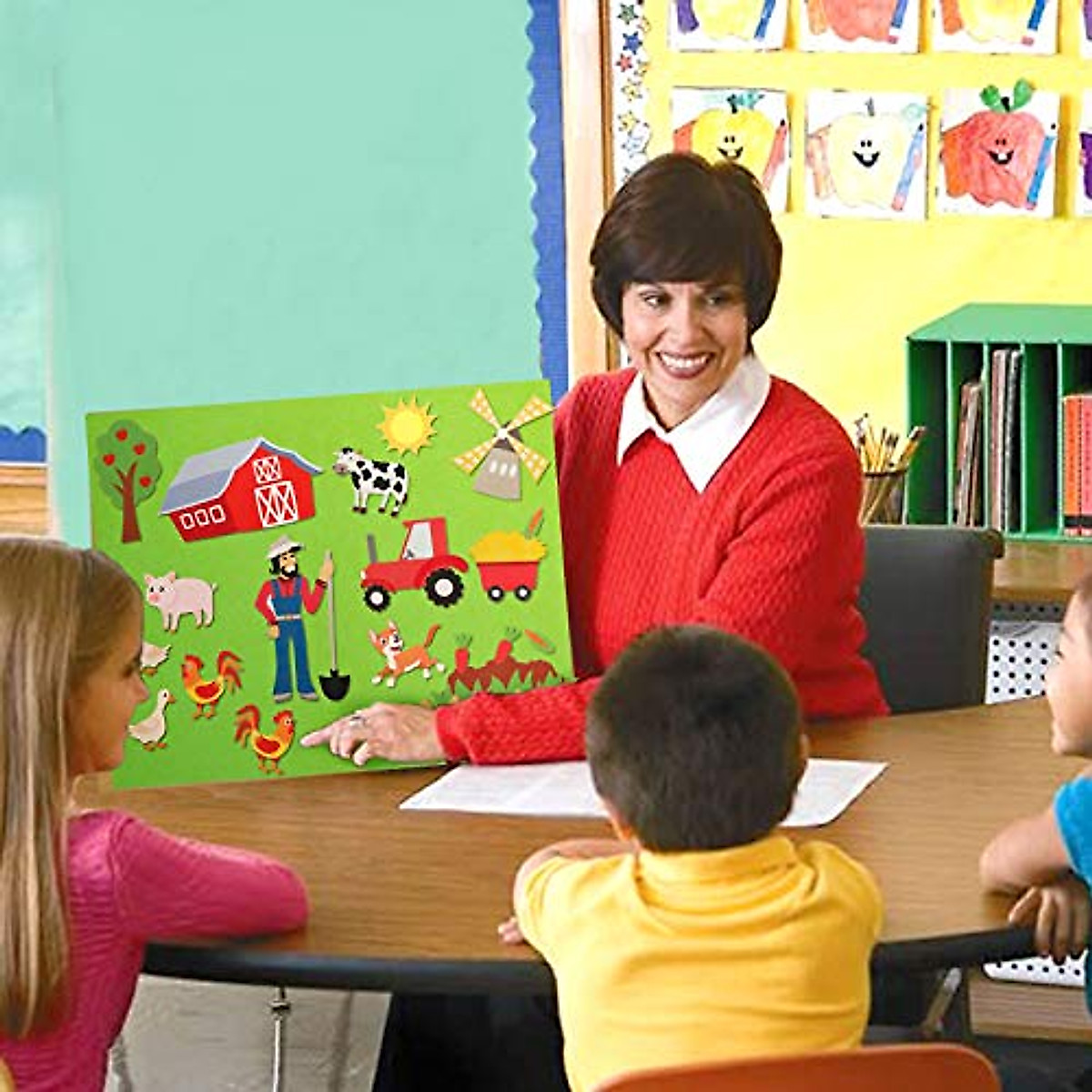 Farm Animals Felt Flannel Boards Stories Precut Figures for Toddlers Preschool, Craft Toy Gifts for Kids as Storytelling Interactive Teaching Activity Kits (21)