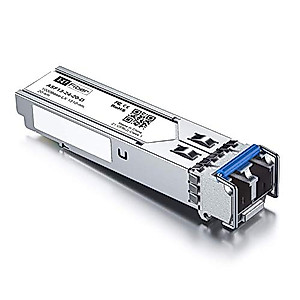 1.25G Single Mode SFP LC Module, 1000Base-LX/LH Fiber Transceiver for Cisco GLC-LH-SMD, Meraki, Ubiquit UniFi, TP-Link, Fortinet, Intel, Netgear, Mikrotik and More (SMF,1310nm,20km,DDM) 2 Pack