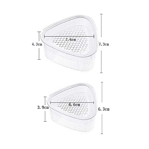 JINYONGXING Triangle Sushi Mold Onigiri Maker Bento Press Mold Diy Tool Triangle Rice Ball Sushi Make MoldKitchen Accessories(6 Pcs)