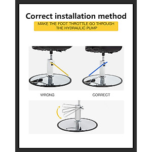 FDW Styling Heavy Duty Pump Adjustable Hydraulic Chair for Hair Stylist Women Man, 20x19x25 Inch (Pack of 1), Black