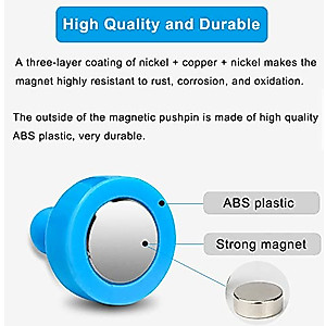 20 PCS Magnetic Push Pins Refrigerator Magnets Strong Fridge Magnets Whiteboard Magnets Map Magnets Perfect for Home Kitchen Office School Classroom Mini Size Pink