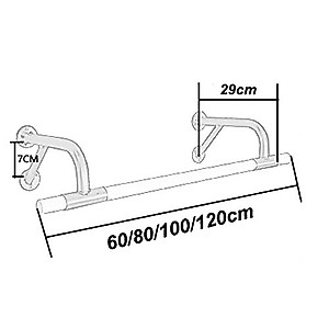 FKhanger Industrial Wood Wall Clothes Hanging Rod,Iron Pipe Bracket Clothes Rod Garment Rack Commercial Clothing Display Rack (Color : Gold, Size : 120x29x16cm)