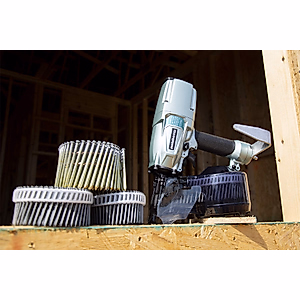 Metabo HPT Coil Siding/Framing Nailer | Pro Preferred Brand of Pneumatic Nailers | 15 Degree Magazine | Accepts 1-3/4-Inch to 3-Inch Nails | Ideal for Light Framing, Siding & Sheathing | NV75A5