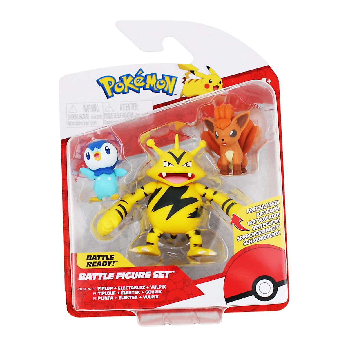Pokemon Electabuzz Piplup Vulpix Battle Feature Figure Set Action Ready