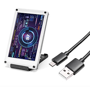 GOWENIC AIDA64 PC CPU RAM HDD Data Monitor, 3.5in Computer Temp Monitor, PC Sensor Panel Display for PC ARGB Computer Case Secondary Screen, for RasPi, Linux, System