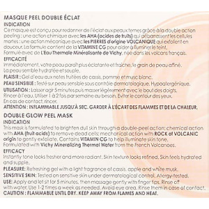 Vichy Mineral Double Glow Peel Face Mask with Exfoliating AHA Fruit Acids, Oil-Free Face Mask to Refine and Illuminate Skin, Paraben-Free