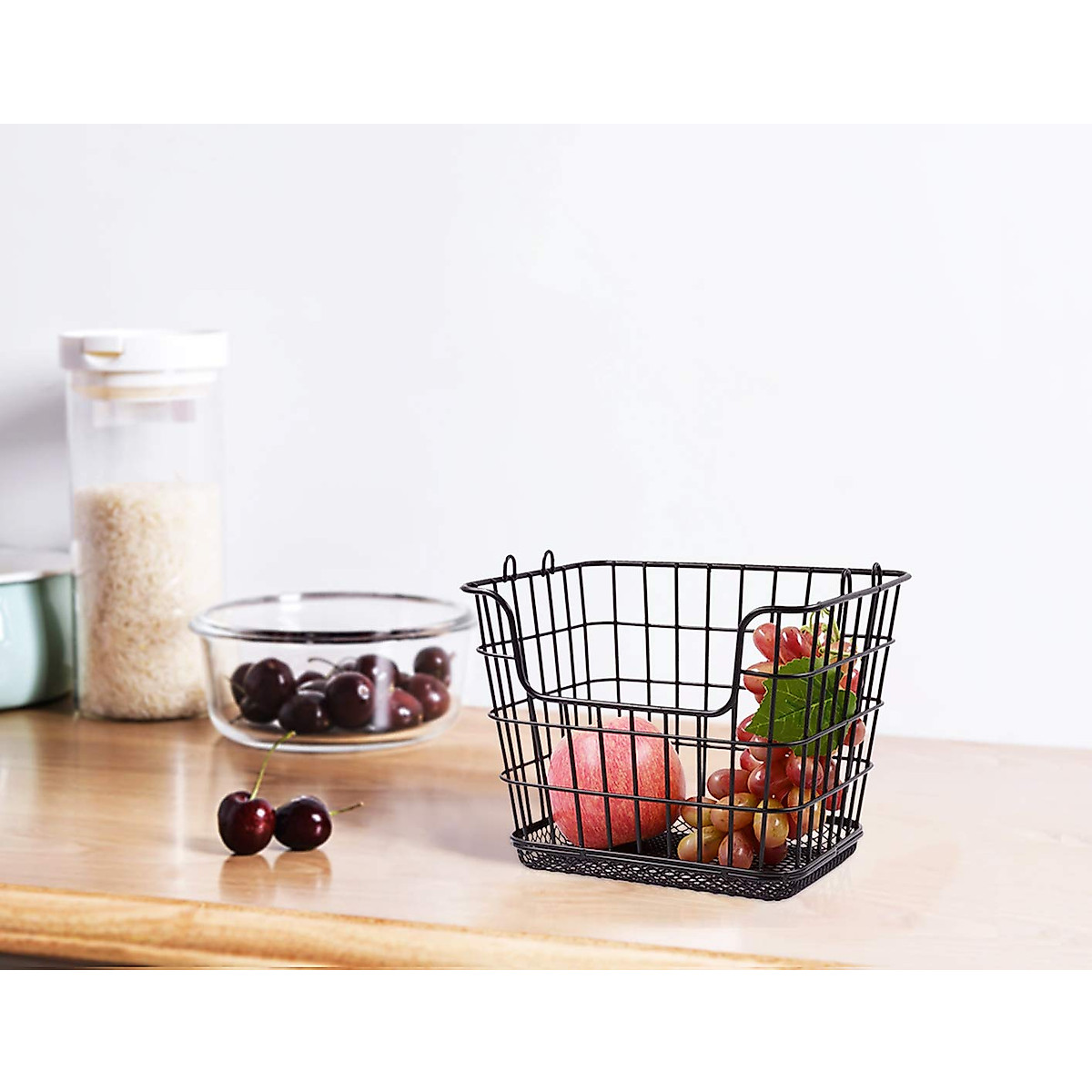 Neat-O Mini Stylish Storage Wire Metal Handle Basket Organizer