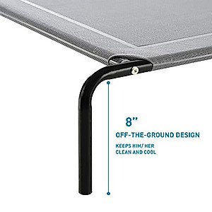Western Home Elevated Dog Bed cot, Raised Portable Pet Beds for Extra Large Medium Small Dogs with Breathable Mesh, Indoor and Outdoor, Stable Frame & Durable Supportive Teslin Recyclable Mesh