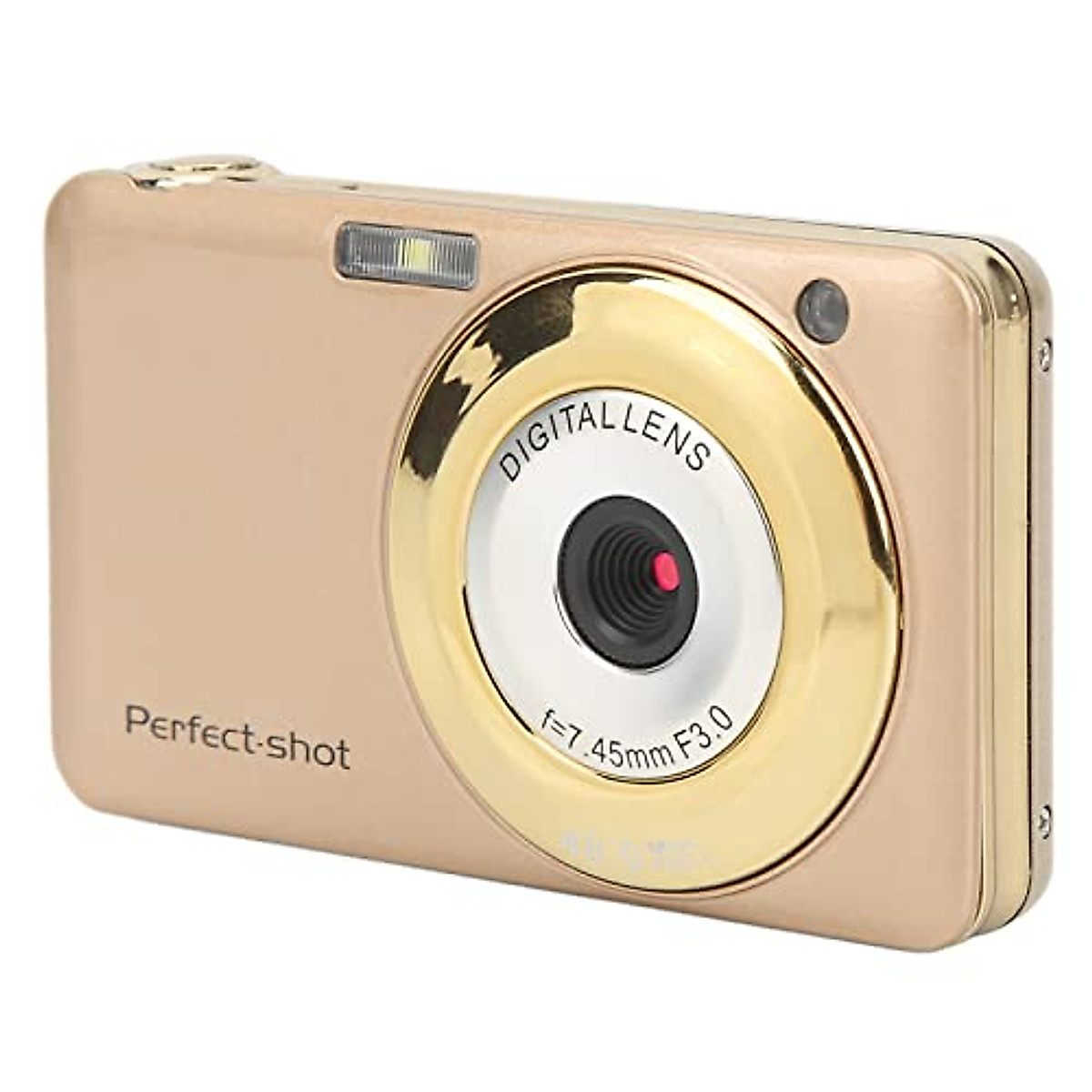Digital Camera, 2.7in 48MP HD Kids Camera 8X Optical Zoom Compact Portable Mini Cameras, USB Rechargeable Video Camera Supports 32GB Card for Students, Teens, Kids Golden