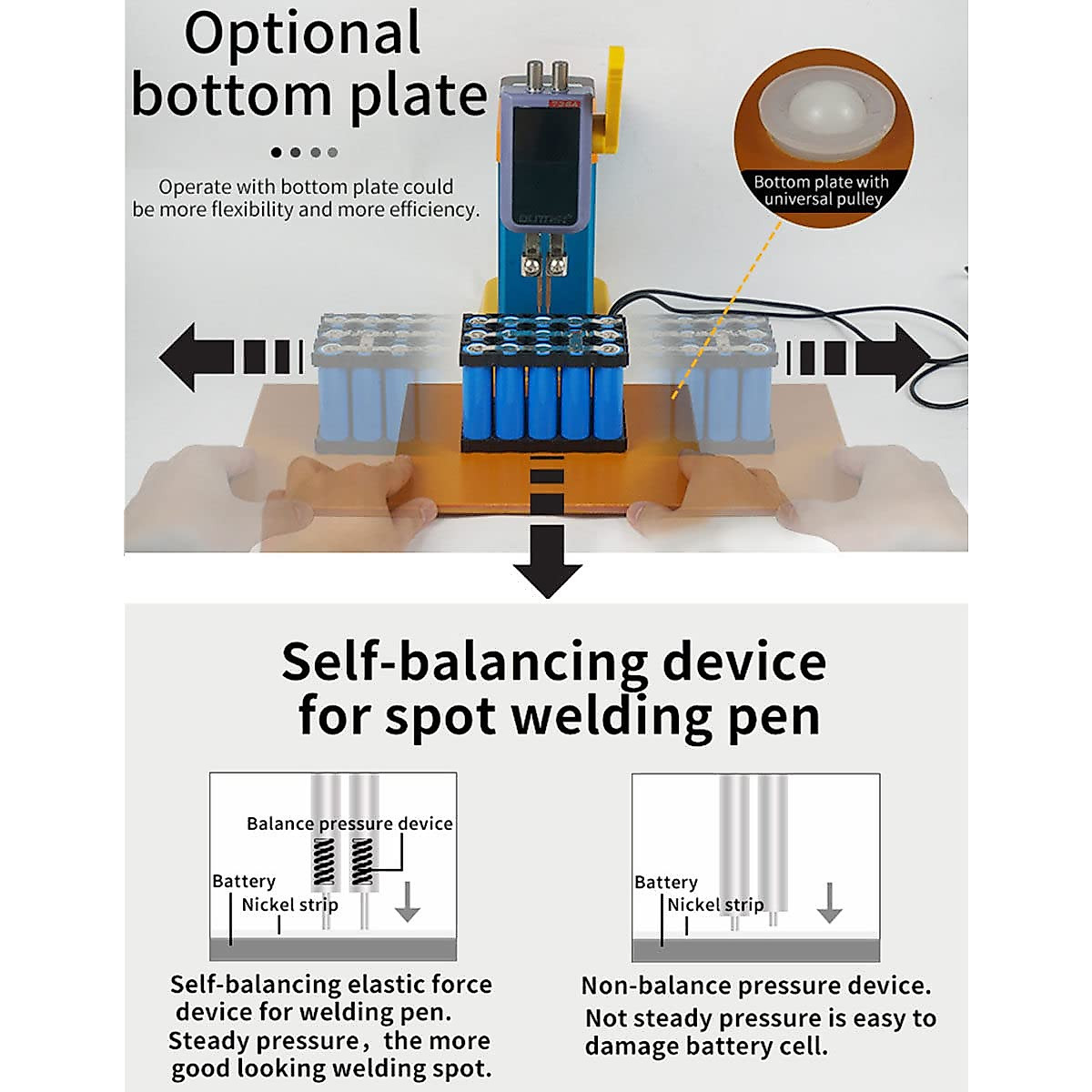 RCBDBSM Industrial Energy Storage Battery Welding Machine 801B Battery Spot Welder 11.6 KW Mini Portable Spot Welding Equipment for 18650, 21700 Lithium Battery Pack Building