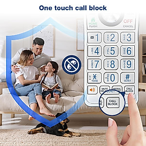 VTech IS8151-5 Super Long Range 5 Handset DECT 6.0 Cordless Phone for Home with Answering Machine, 2300 ft Range, Call Blocking, Bluetooth, Headset Jack, Power Backup, Intercom, Expandable to 12 HS