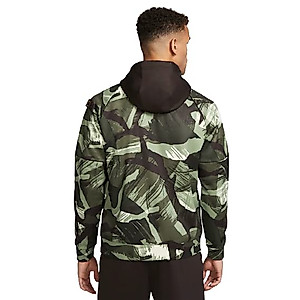 Nike Therma-FIT Men's Allover Camo Fitness Hoodie (as1, alpha, m, regular, regular, Velvet Brown/Coconut Milk)