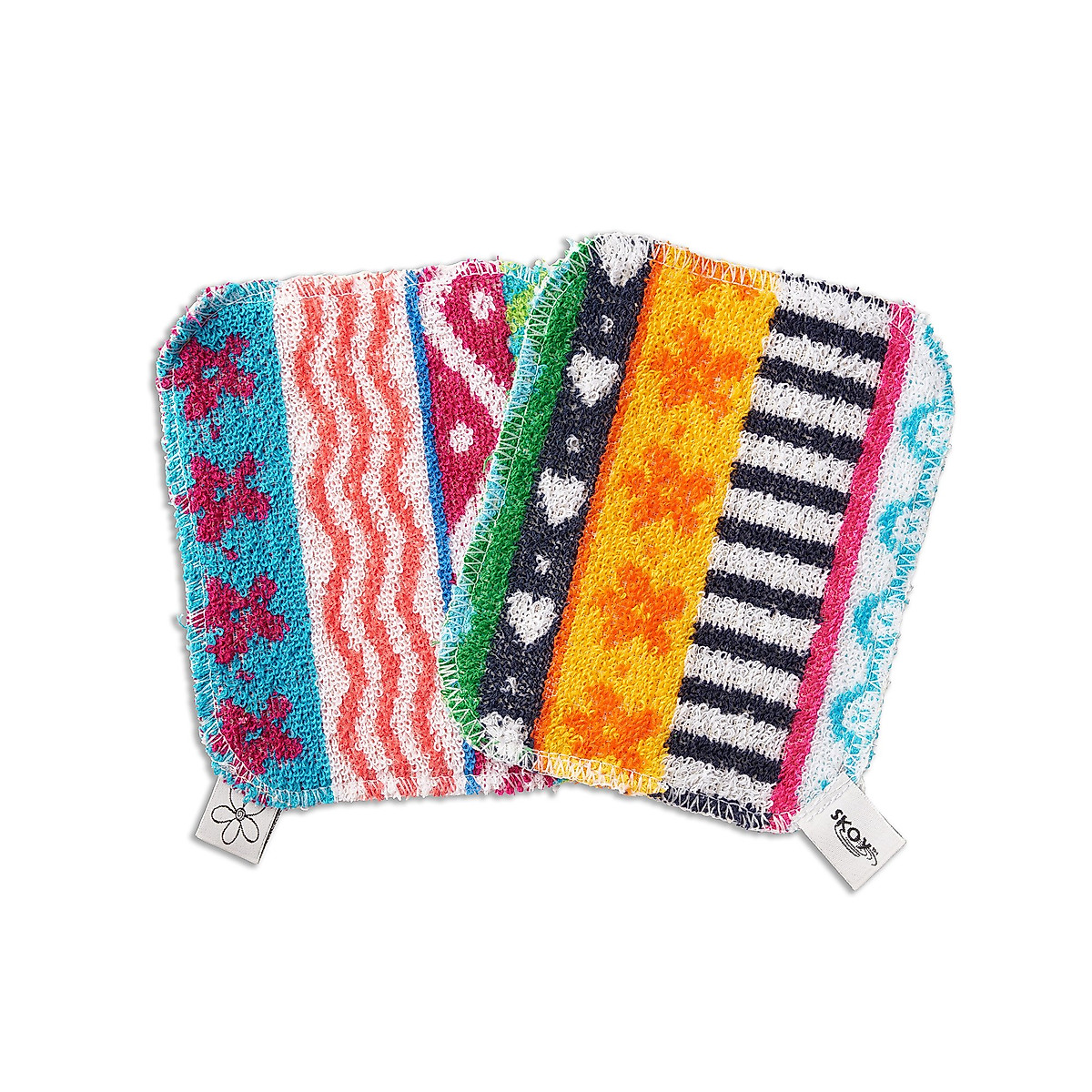 Skoy Bundle, 2-Pack Scrub, and 4-Pack Swedish Dishcloth, Reusable Cleaning Products for Kitchen and Household, Planet-Friendly, Dishwasher Safe Soft Scrub, Monochromatic Colors