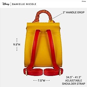 Danielle Nicole Disney Dumbo Mini Backpack, Monogram Small Handbag Purse, Yellow