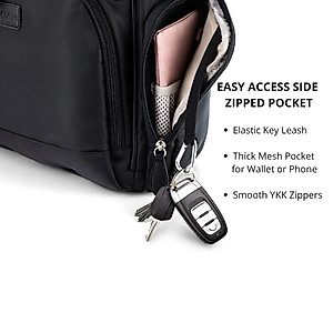 LOLA & ROAM Nylon and Vegan Leather Diaper Bag Backpack with Cooler Compartment and 5 Accessories, 5 Separate Compartments for Easy Use, Lightweight Baby Bag to Toddler to 2 Kids