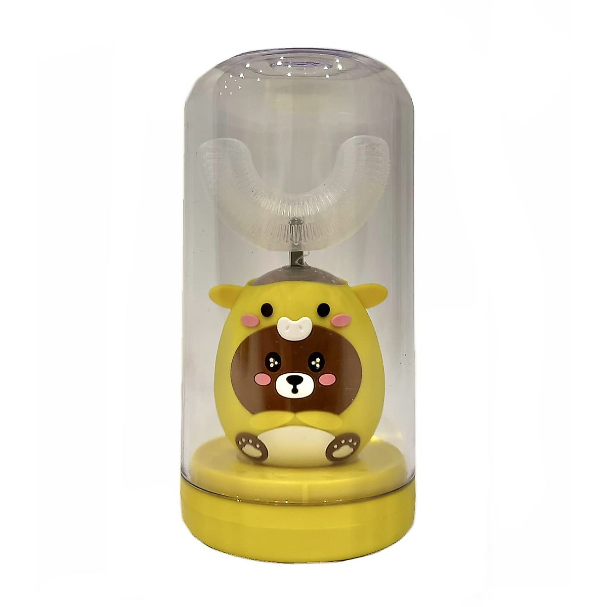 Electric Toothbrush for Kids, Dentist Recommended, Automatic Children's Electronic Toothbrushes, Waterproof, 2 Brush Heads U Shape Toothbrush Soft Head Toothbrush, 5 Cleaning Modes, Rinsing Cup (Pink)