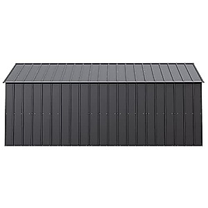 Arrow Sheds Classic 12' x 17' Outdoor Padlockable Steel Storage Shed Building, Charcoal