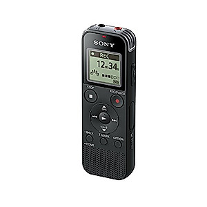 Sony Voice Recorder ICD-PX Series with Built-in Mic and USB, microSD Card Slot Up to 32 GB to Expand Memory, Adjustable Microphone Range, Includes A NeeGo Lavalier Lapel Mic