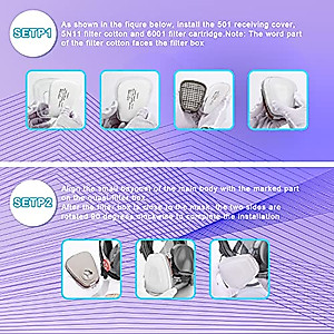 15 in1 Full Face Large Size Reusable Respirator,Widely Used in Organic Gas,Paint spary, Chemical,Woodworking,Same as 6000 7800 FF-400 6000DIN V-Series(for 6800 Respirator)